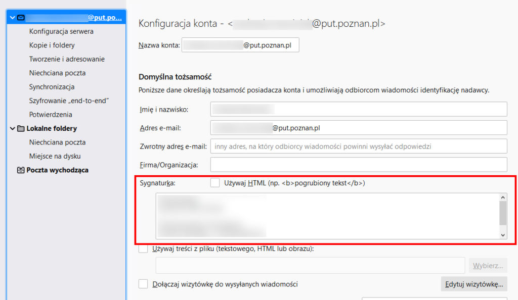 Thunderbird – podpis wiadomości email – Instrukcje