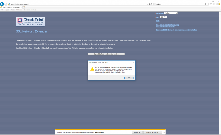 Konfiguracja klienta VPN poprzez przeglądarkę Internet Explorer w ...